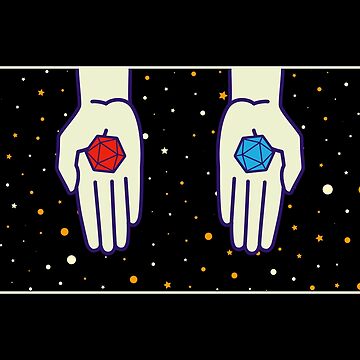 "Red Pill and Blue Pill D20 Dice Tabletop RPG" Sticker for Sale by ...