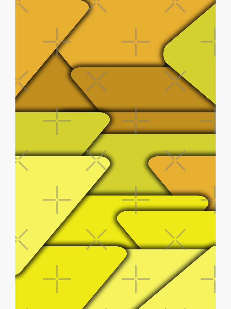 "BRIGHT YELLOW GEOMETRIC TRIANGLE PATTERN - MUSTARD , NEON YELLOW ...
