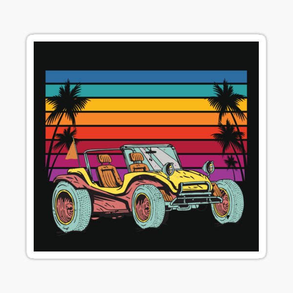 "Retro Vintage Beach Car Dune Buggy " Sticker for Sale by MrEddie10 ...