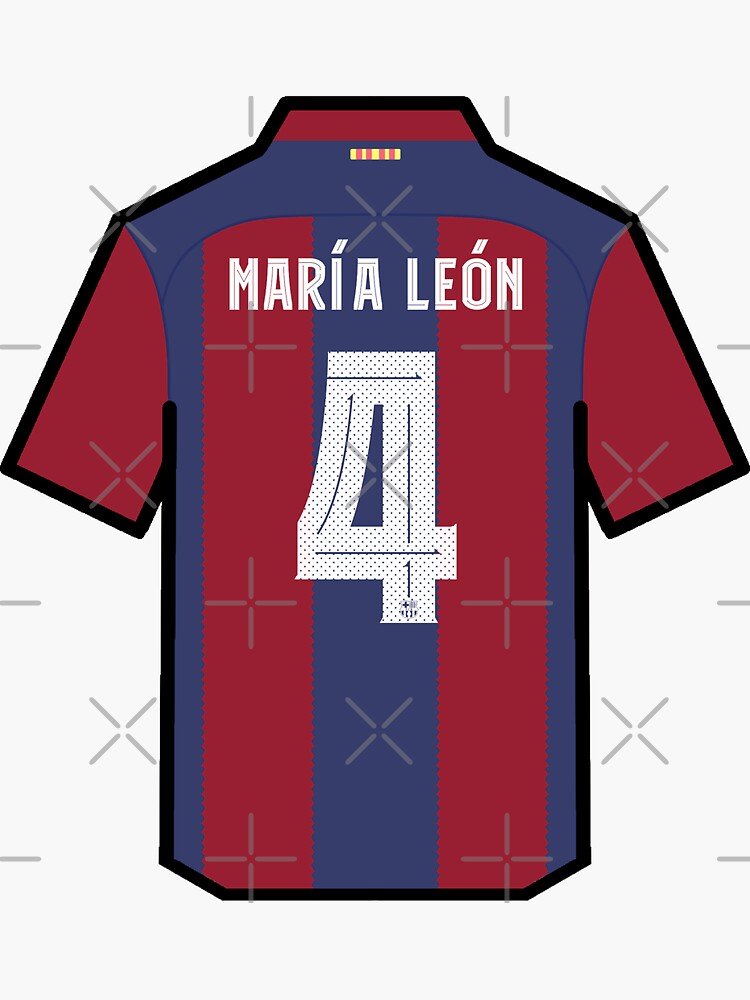 "María Pilar León (Mapi) 2023/2024 Barcelona Shirt " Sticker for Sale ...