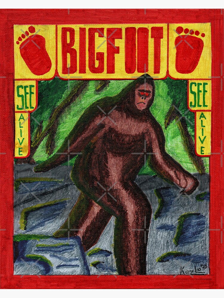 "Bigfoot Sideshow Poster" Sticker for Sale by ArchangelProdCo | Redbubble