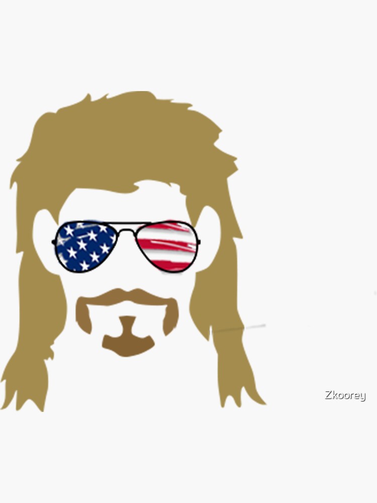 "USA Mullet Head Merica USA Pride Flag 4th of July Haircut 80s Old ...