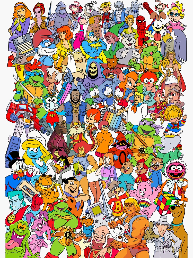 "90s Cartoon Legends" Sticker for Sale by 1nktoriou5 | Redbubble