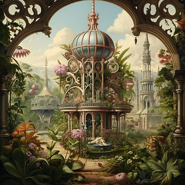 "Victorian Steampunk Garden With Mechanical Clockwork Plants Victorian ...