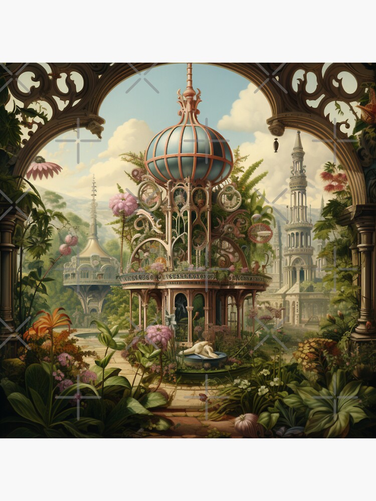 "Victorian Steampunk Garden With Mechanical Clockwork Plants Victorian ...