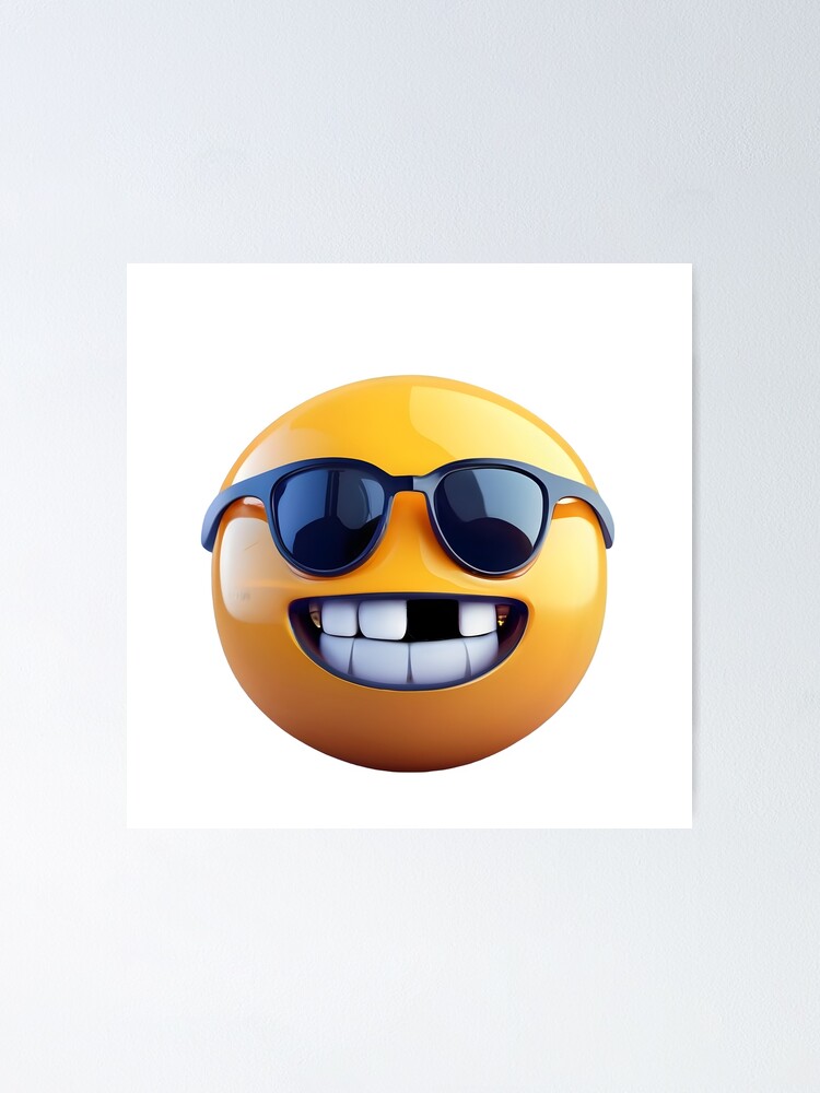 "Cute missing tooth smiley emoji" Poster for Sale by Arno-Onei | Redbubble