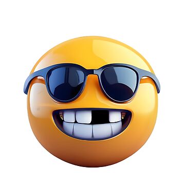 "Cute missing tooth smiley emoji" Sticker for Sale by Arno-Onei | Redbubble
