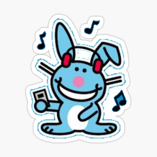 "Y2k Happy Bunny jammin' out" Sticker for Sale by -y2k- | Redbubble