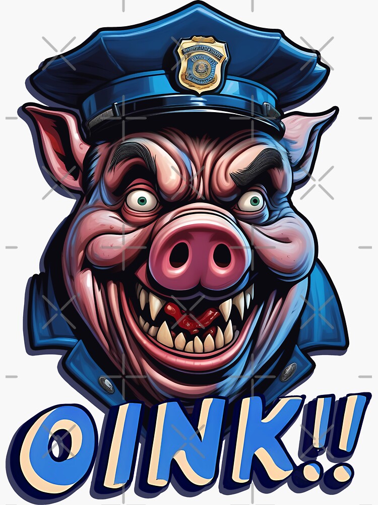 "police officer pig" Sticker for Sale by lumbarjack | Redbubble