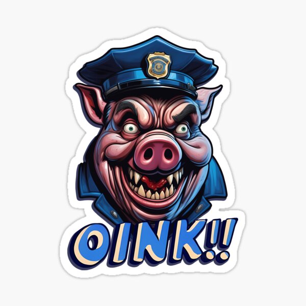 "police officer pig" Sticker for Sale by lumbarjack | Redbubble