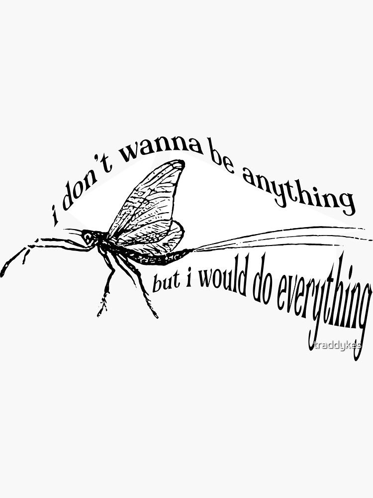 "anything but" Sticker for Sale by traddykes | Redbubble