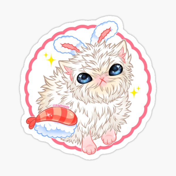 "wisp the cat" Sticker by MaglcSpells | Redbubble