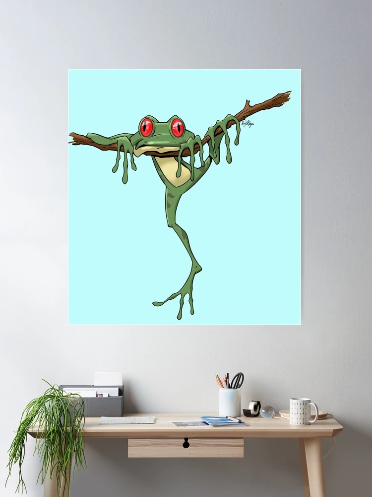Hang In There Frog Póstaer Frog Hang In There Baby Poster A3 / A4