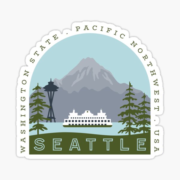 "Seattle Logo" Sticker for Sale by littlescooter | Redbubble