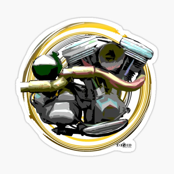 "Harley Davidson Evolution Bobber Motorcycle engine inspired Art ...