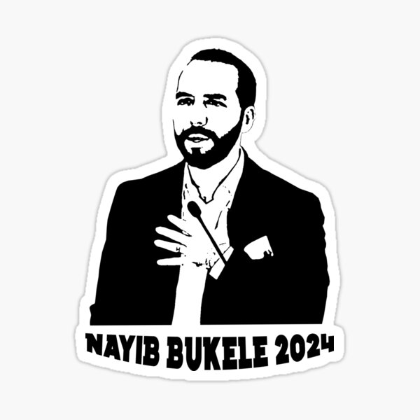 Pegatina for Sale con la obra «Nayib Bukele Elecciones 2024 El Salvador ...