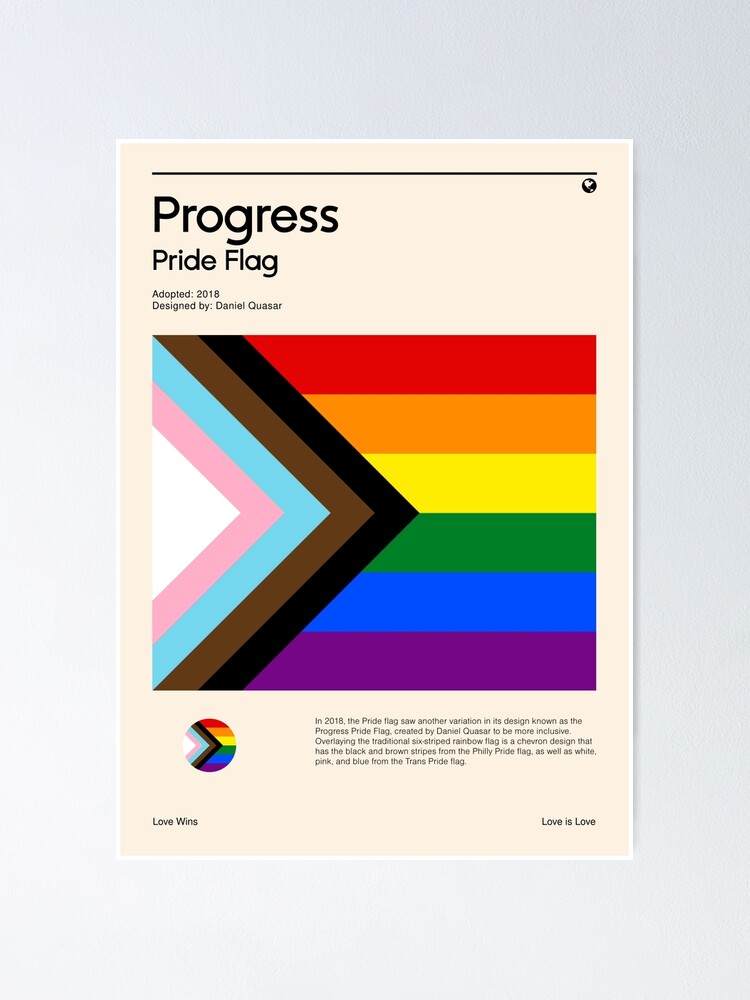 Progress Pride Flag Pride Flag Poster Poster For Sale By Rabbitk