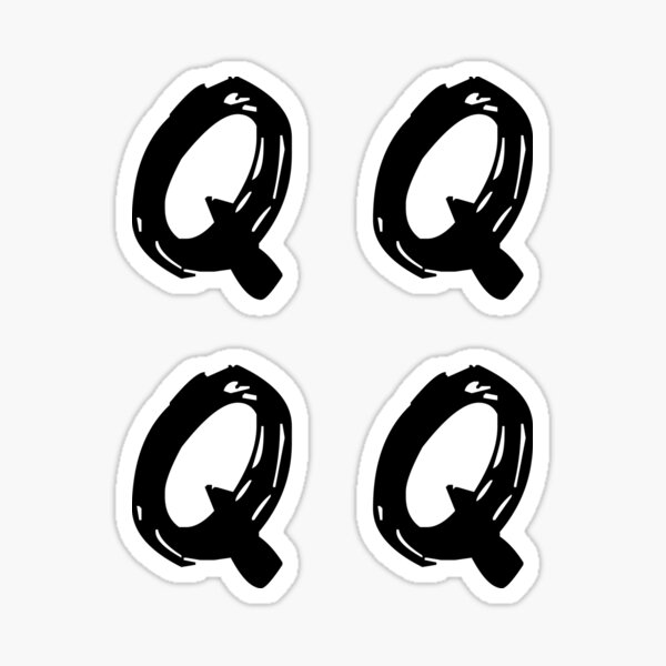 "Q BRUSH STYLE CAPITAL LETTER INITIAL T-SHIRT MODERN MINIMALIST FONT ...