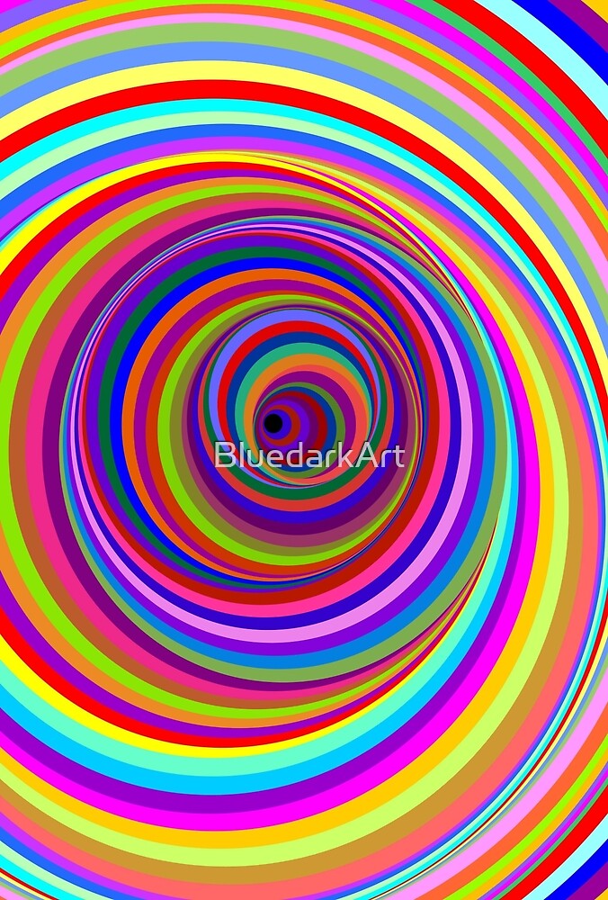 "Hypnotic Psychedelic Rainbow Colors Vertigo Hole" by BluedarkArt ...