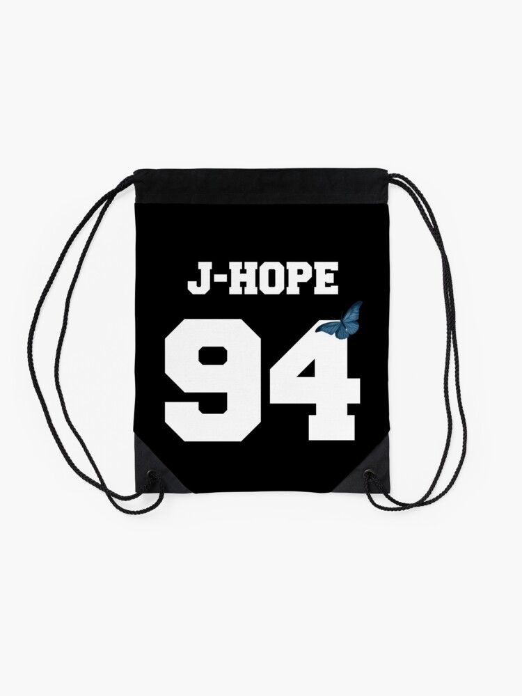 "BTS- J-Hope 94 Line Butterfly Jersey" Drawstring Bag for Sale by ...