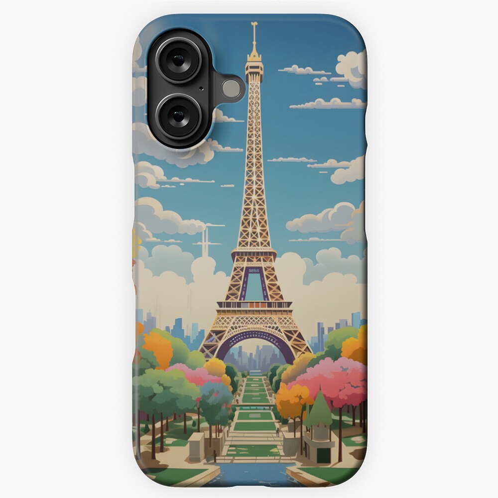 "Colorful Scene at the Eiffel Tower - Digital Art" Sticker by ...