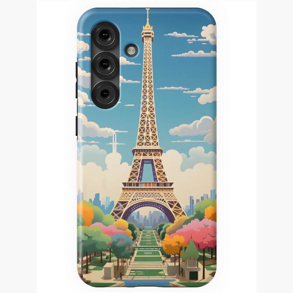 "Colorful Scene at the Eiffel Tower - Digital Art" Sticker by ...