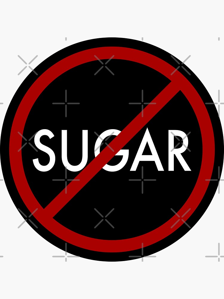 "No Sugar" Sticker for Sale by lurchmerch | Redbubble