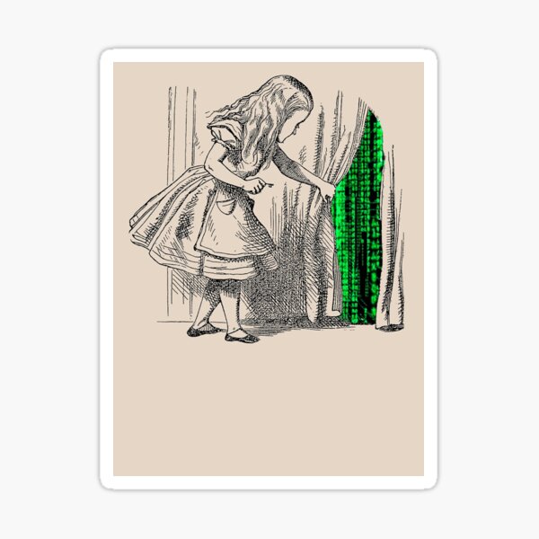 "Follow the white rabbit" Sticker for Sale by lesviedonald | Redbubble