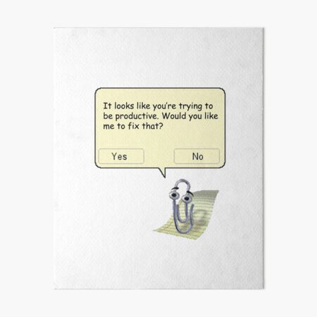 "Clippy" Art Board Print by onjai | Redbubble