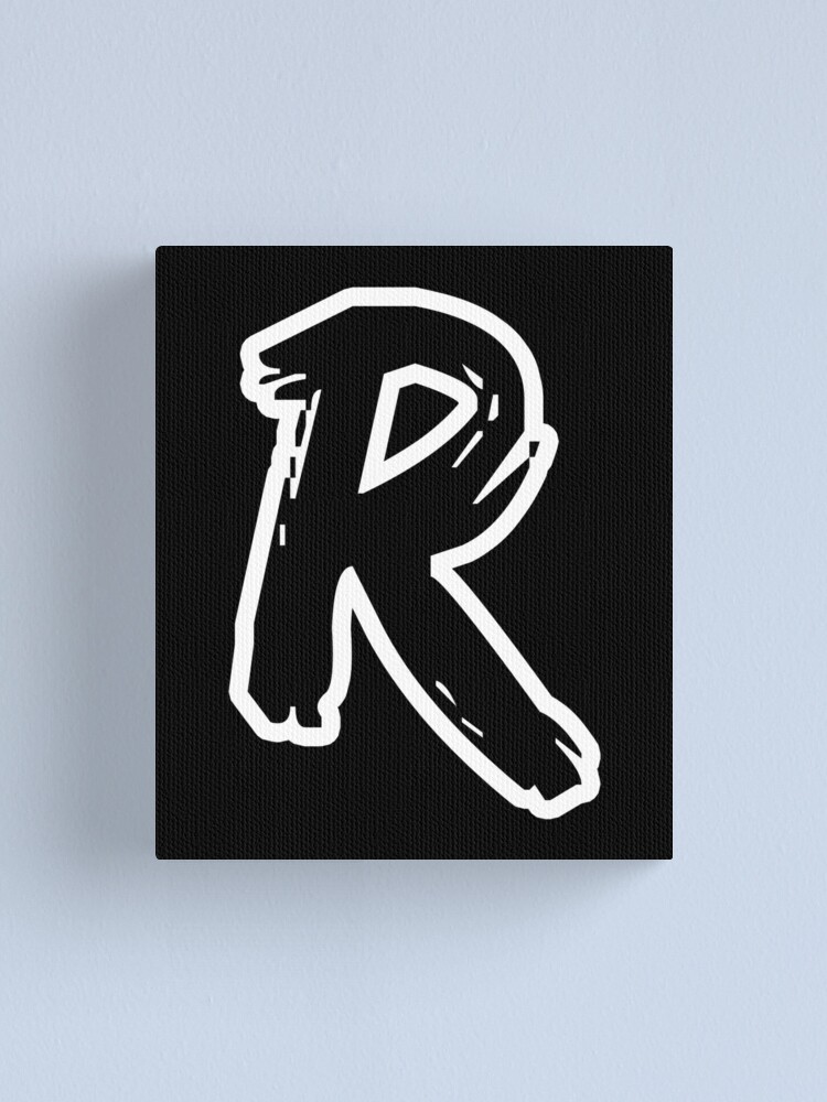 "R BRUSH STYLE CAPITAL LETTER INITIAL T-SHIRT MODERN MINIMALIST FONT ...
