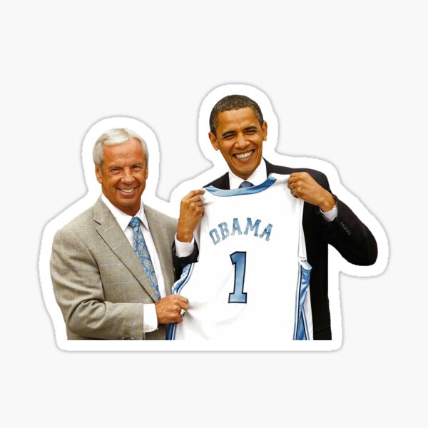 "Obama & Roy Williams!! The GOATS" Sticker by lheckman | Redbubble