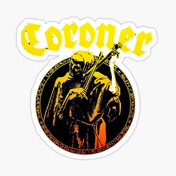 "coroner thrash" Sticker for Sale by FleurDodier | Redbubble