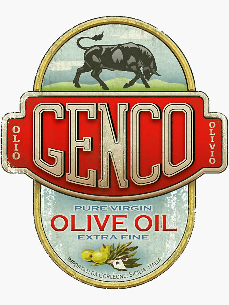 "The Godfather Genco Olive Oil Co." Sticker for Sale by KennedyLuettgen ...