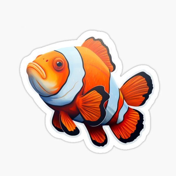 "Clownfish" Sticker for Sale by DiveIntoDesigns | Redbubble