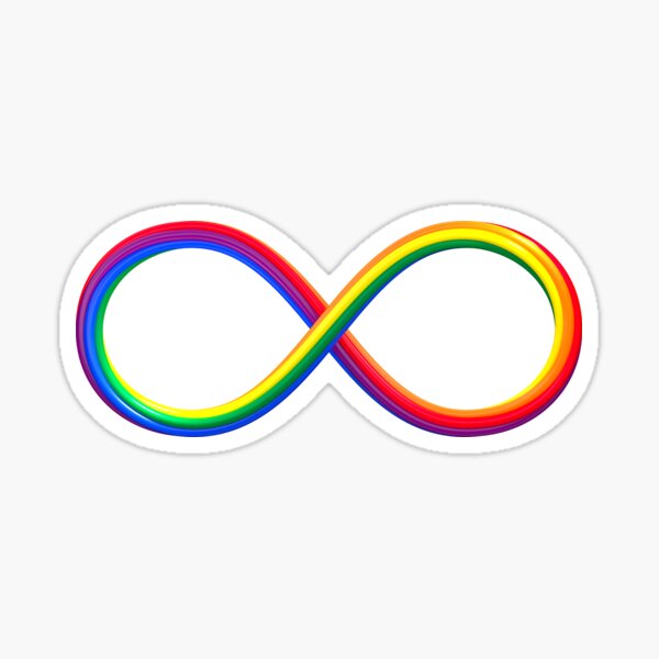 "Infinity infinity symbol rainbow LGBT" Sticker by lathspell | Redbubble