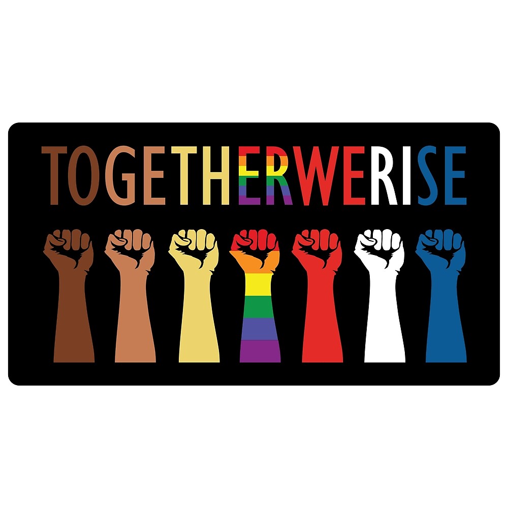 "Together We Rise Unity Design" by groovezero | Redbubble