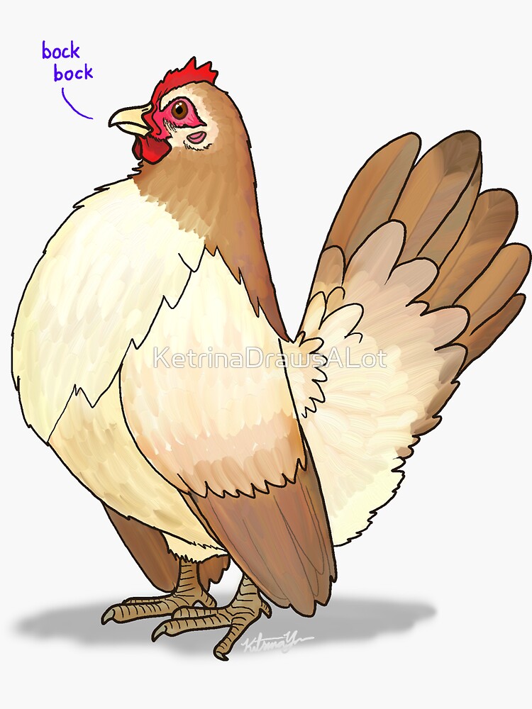 "Serama Chicken" Sticker for Sale by Halakahiki | Redbubble
