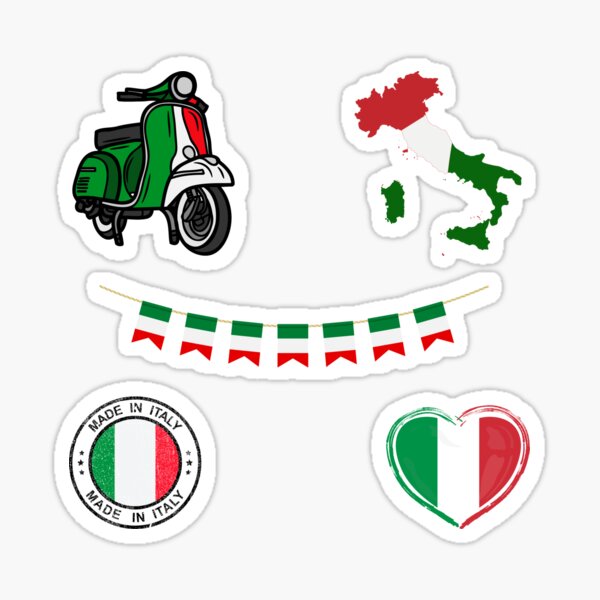 "Made in Italy stickers set" Sticker for Sale by PsychedVision | Redbubble