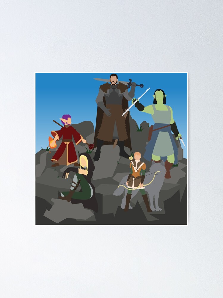"DnD Campaign Portrait #1" Poster for Sale by leafgilly | Redbubble