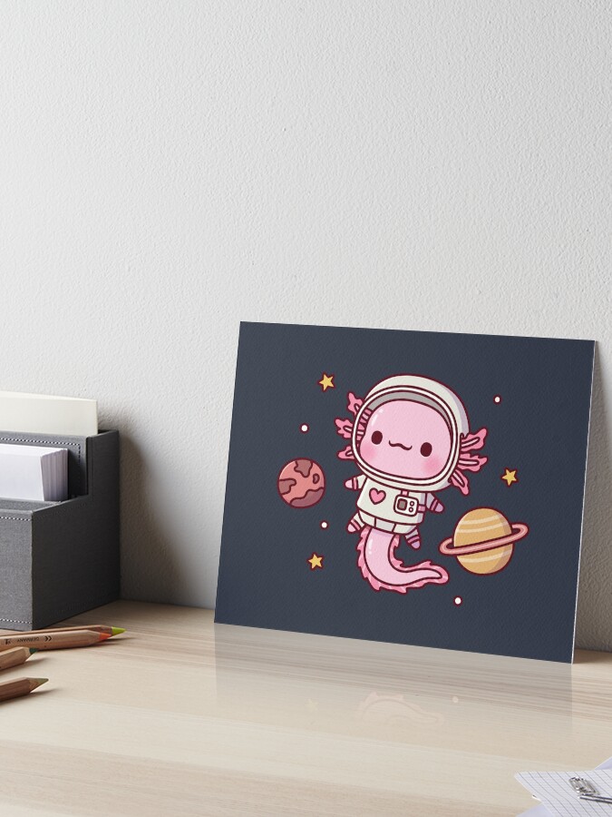 "Cute Axolotl Astronaut In Outer Space" Art Board Print for Sale by rustydoodle | Redbubble