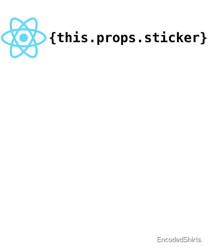 "React Sticker" by EncodedShirts | Redbubble