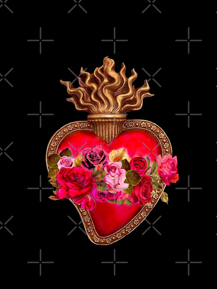 "Red Immaculate Heart - Sacred Heart" T-shirt by DemetersSpring | Redbubble