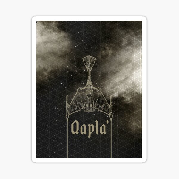 "QAPLA' (KLINGON FOR SUCCESS)" Sticker for Sale by CreativeSpero ...