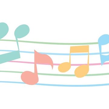 "Colorful Music Notes" Sticker for Sale by Reethes | Redbubble