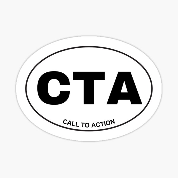 "CTA: Call to Action" Sticker for Sale by plaidcouches | Redbubble