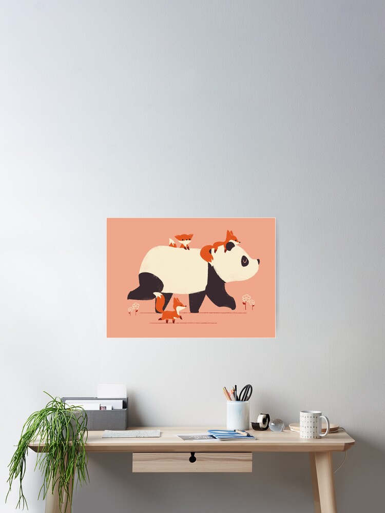 "Panda and Foxes" Poster for Sale by jayfleck | Redbubble