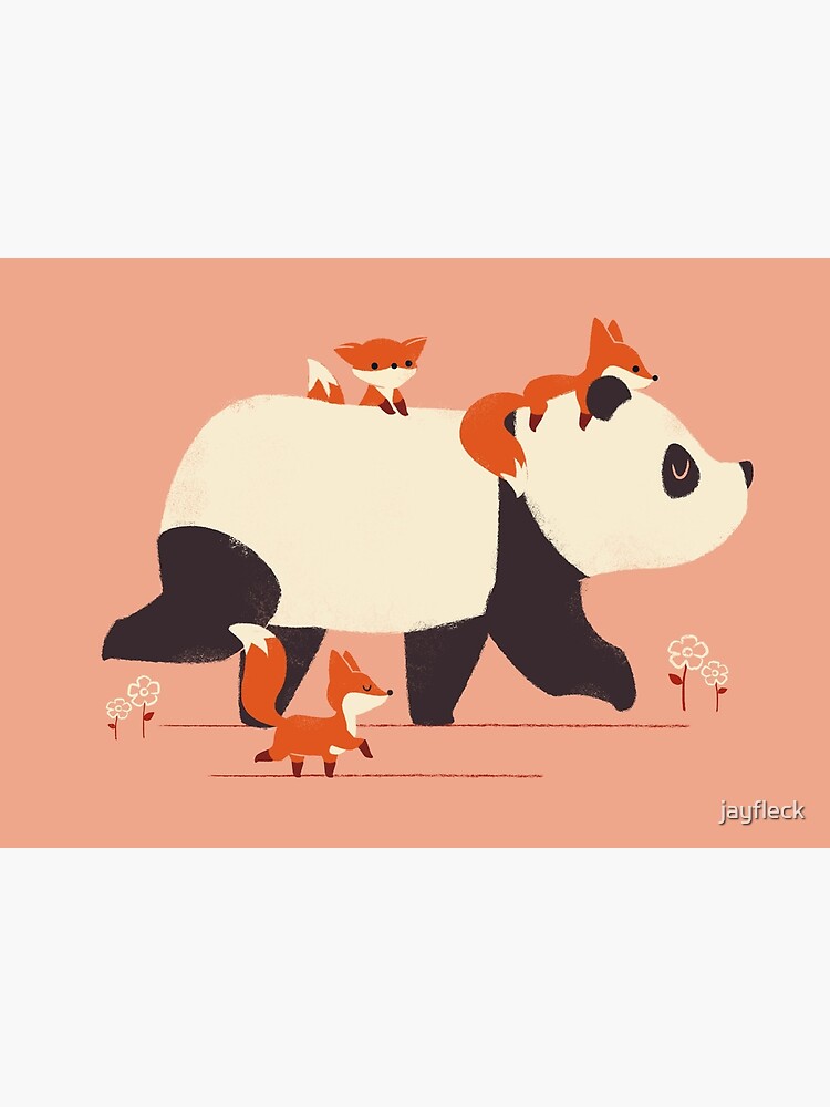 "Panda and Foxes" Poster for Sale by jayfleck | Redbubble