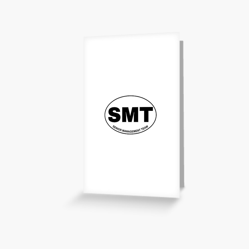 "SMT: Senior Management Team" Sticker for Sale by plaidcouches | Redbubble