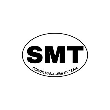 "SMT: Senior Management Team" Sticker for Sale by plaidcouches | Redbubble