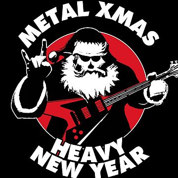 "Metal Christmas And Heavy New Year | Heavy Metal Santa Claus" Sticker ...